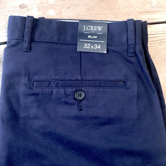 J. Crew | Pants | Nwt Jcrew Slim Fit Flex Navy Blue Chinos | Poshmark